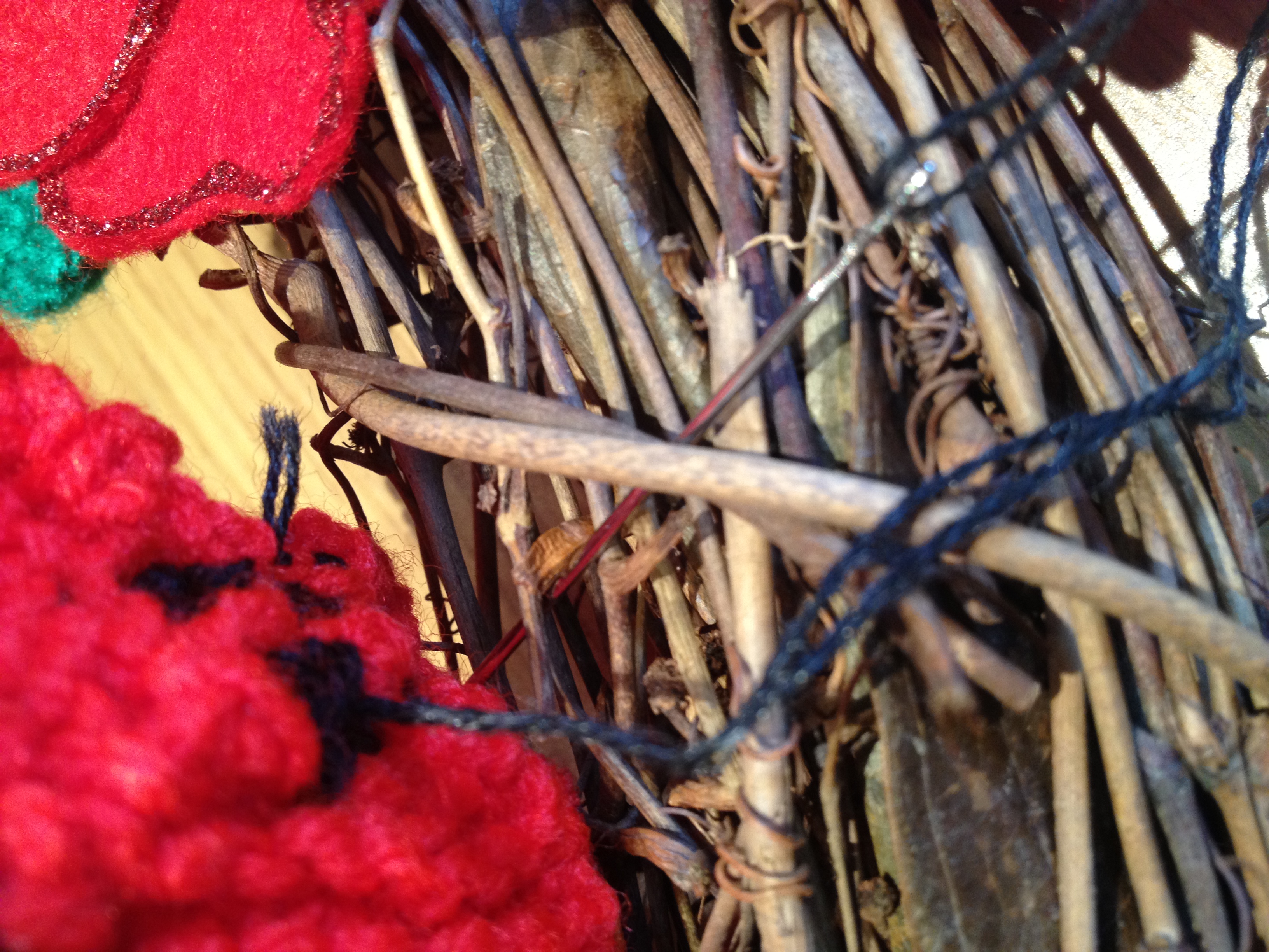 How To Make A Knitted Or Crochet Poppy Wreath