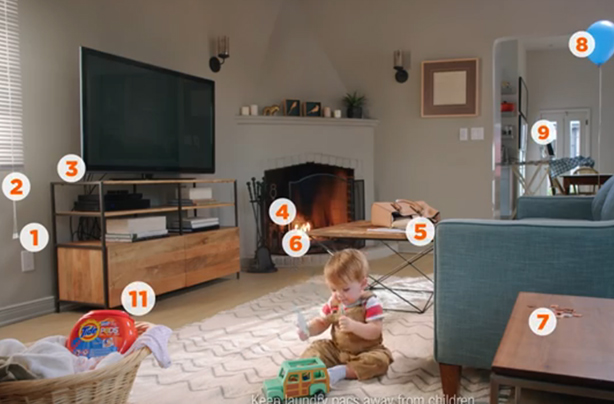 Can YOU spot the 11 child safety hazards in this new viral picture?